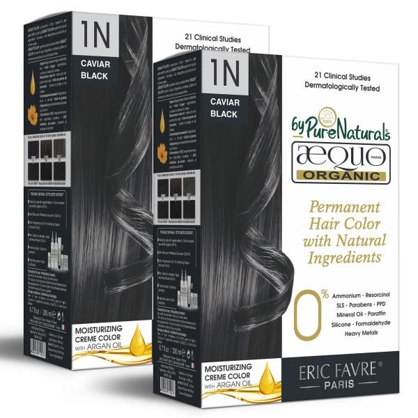 Aequo Organic Dermatologist Recommended Permanent Cream Hair Color Kit ...