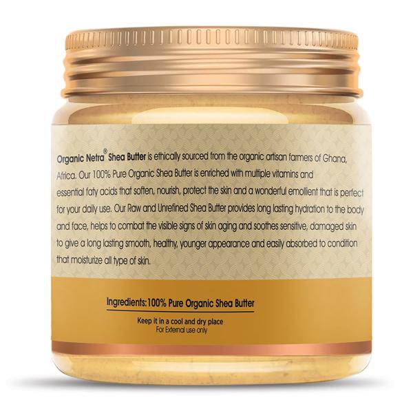 Organic Netra 100% Pure Organic Shea Butter for Skin, Body & Lips ...
