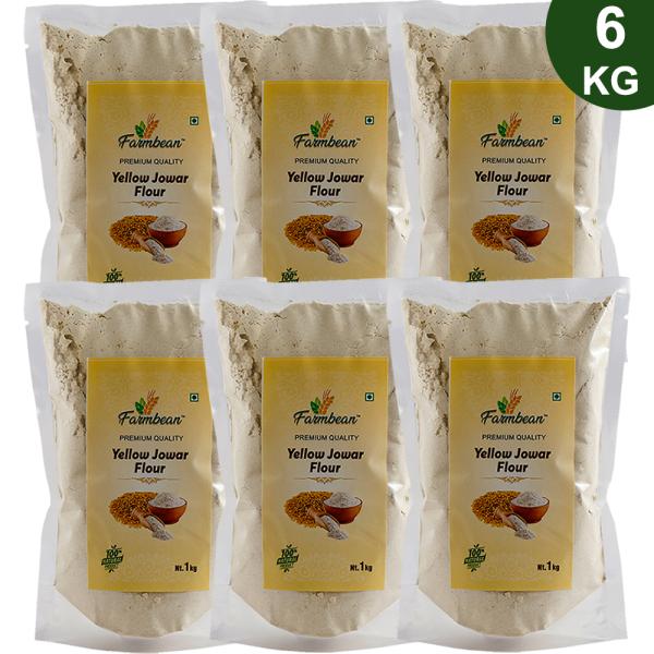 Farmbean Organic Yellow Jowar Flour 6Kg | Jawar Ka Atta| Sorghum Flour ...