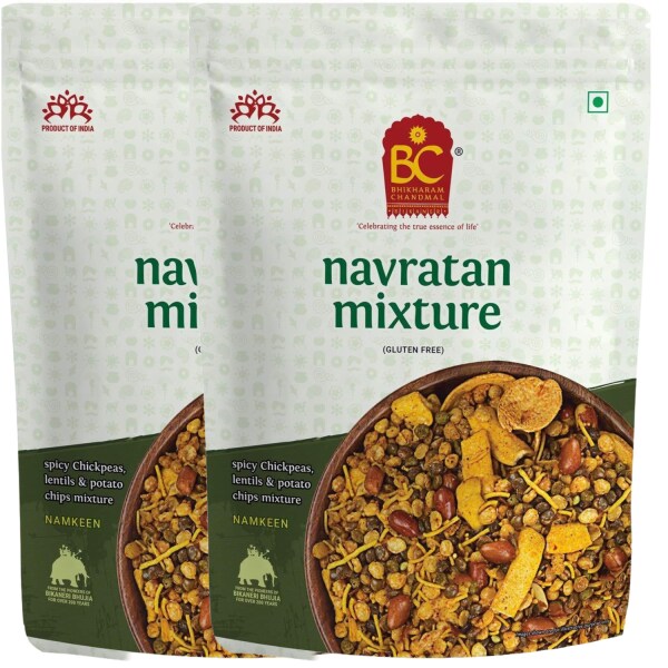 Bhikharam Chandmal - Navratan Mixture - Chabeni Chanachur - Namkeen - Indian Snacks - 800Gm ...