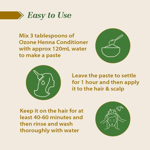 Ozone Ayurvedics Henna Conditioner 100 G - ( Pack of 3) - JioMart