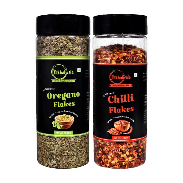 Tikhalwale Pizza Seasoning Origano Flakes and Chilli Flakes Combo ...