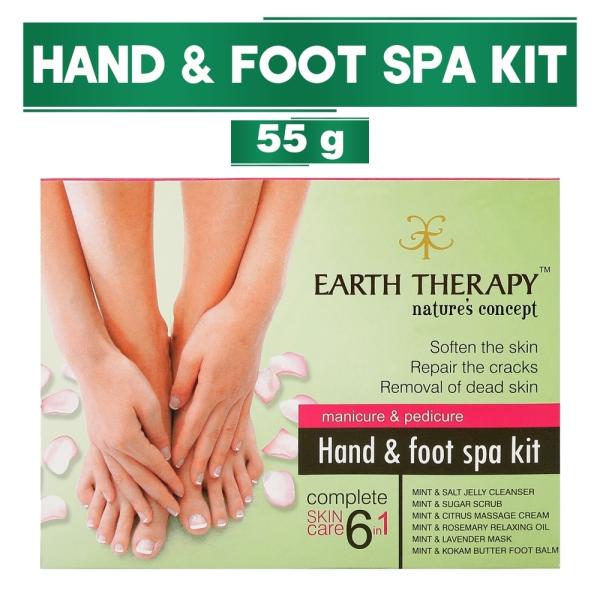 EARTH THERAPY 6 in 1 Manicure Pedicure Hand-Foot Spa Kit - Cleanser ...