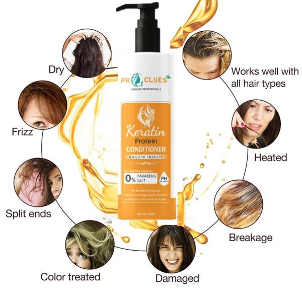 Proclues Keratin Smooth Shampoo With Keratin Smooth Conditioner 2 Items ...