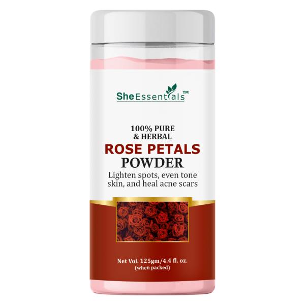 She Essentials Rose Petals Powder Helps in Reducing Dark Spots, Scars ...