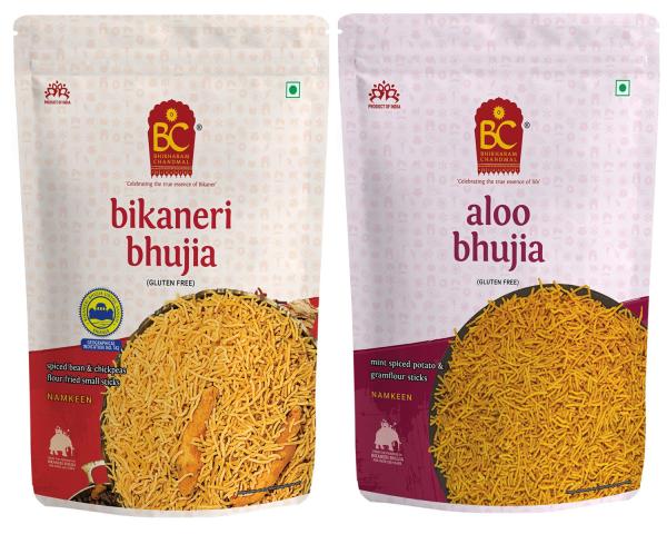 Bhikharam Chandmal - Aloo Bhujia & Bikaneri Bhujia - Rajasthani Namkeen ...