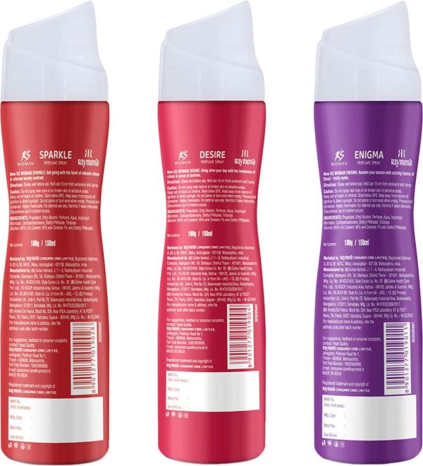 KS Woman Desire, Enigma and Sparkle Deodorant Spray - For Women (450 ml ...