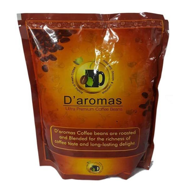 D'aromas Regular Roasted Beans Coffee Beans 1 kg - Bold Flavour & Rich ...