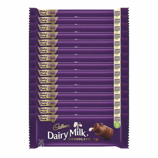 Cadbury Dairy Milk Chocolate Bar, 55g Maha Pack (Pack of 15) - JioMart