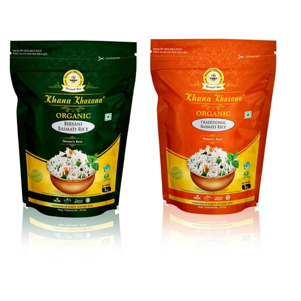 Khana Khazana Organic Traditional Basmati Rice And Biryani Basmati Rice ...
