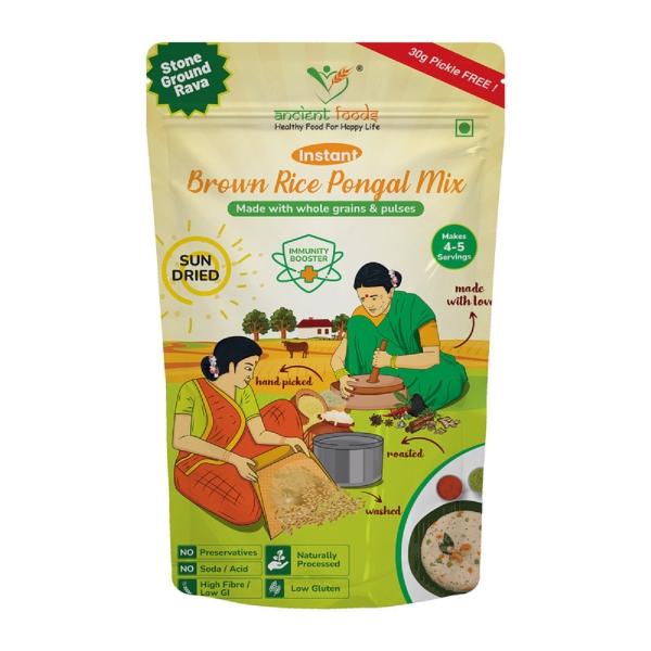 ANCIENT FOODS BROWN RICE PONGAL MIX-250G PACK OF 2 - JioMart