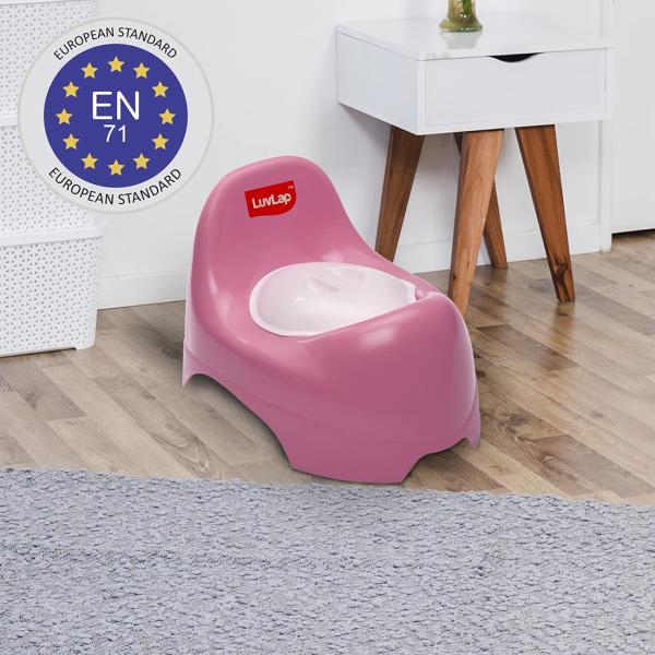 Luvlap Pink Baby Potty Training Seat With Lid Potty Pot (1 Plus Yrs ...