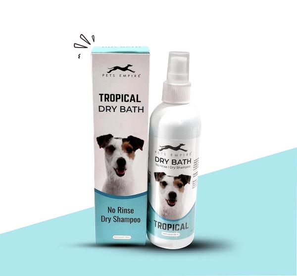 Pets Empire New Waterless Dog Shampoo All Natural Dry Shampoo 250 ml - Tropical - JioMart