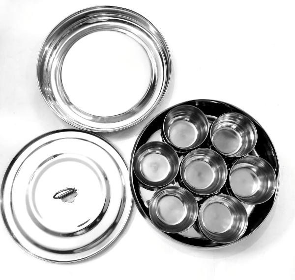 NAAYAGI - SS MASALA BOX BULGED / Stainless Steel - Spice Box / Masala ...
