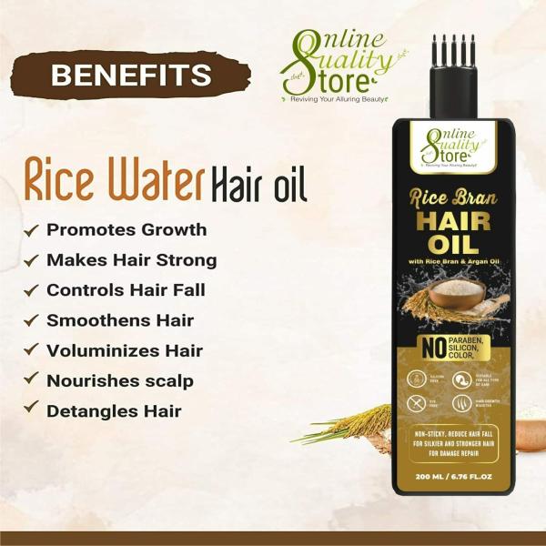 Online Quality Store Rice Hair Oil - 200ml, with Rice Bran & Argan Oil ...