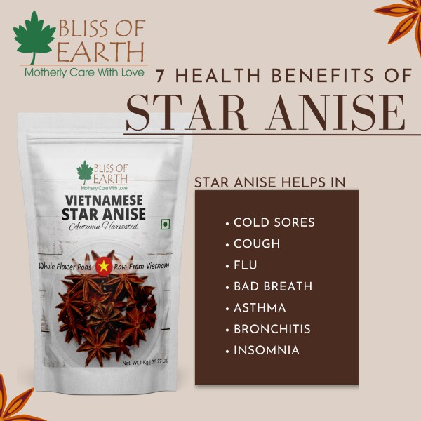 Bliss of Earth 200gm Vietnamese Star Anise, Whole Spices, Chakri Phool ...