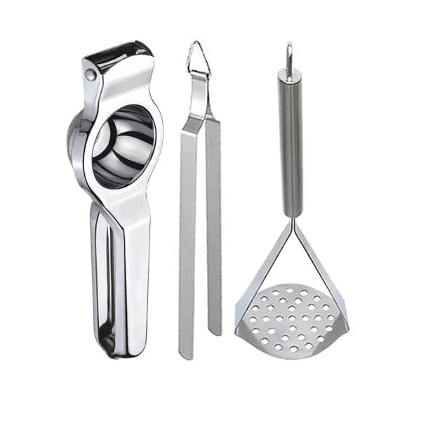 DreamBasket Stainless Steel Lemon Squeezer & Roti Chimta & Potato ...