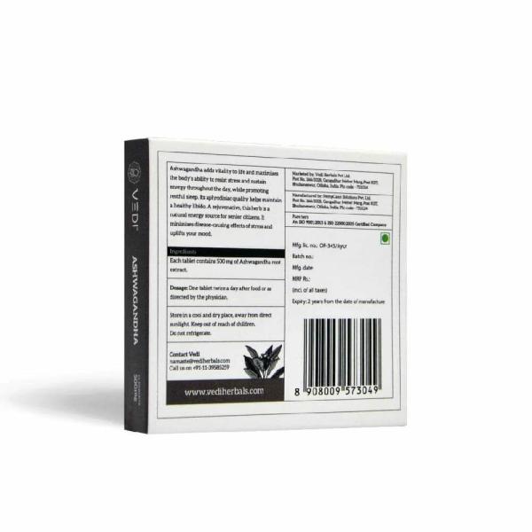 Vedi Ashwagandha Tablets Withania Somnifera Adds Vitality And Relieves ...
