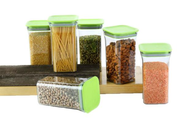 Machak Green Plastic Air Tight Container, 1100 Ml (Pack Of 8S) - JioMart