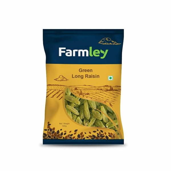 Farmley Premium Green Raisin Long 500 g - JioMart