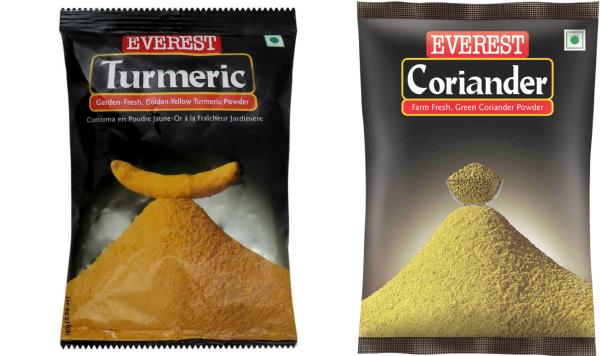 Everest Turmeric Powder 500 Gm + Everest Coriander Powder 500 Gm | 1 Kg ...