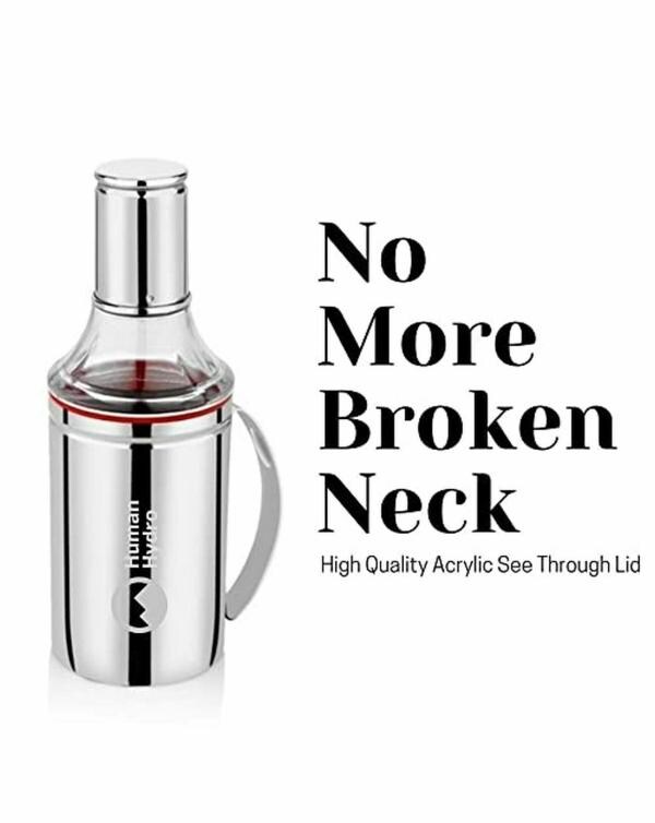 Human Hydro Leak Proof Stainless Steel Oil Dispenser Bottle 1000 ml ...