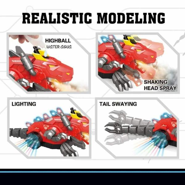 Smartcraft Spraying Mechanical Robot Dragon Toy with LED Light and ...
