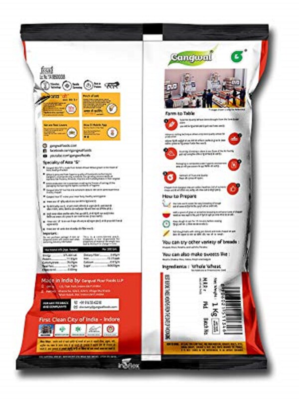 Gangwal Wheat Flour Atta G 1KG Pack Of 3 - JioMart