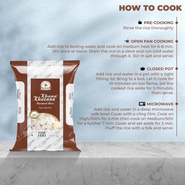 Khana Khazana Biryani Special Basmati Rice, Extra long grain basmati ...