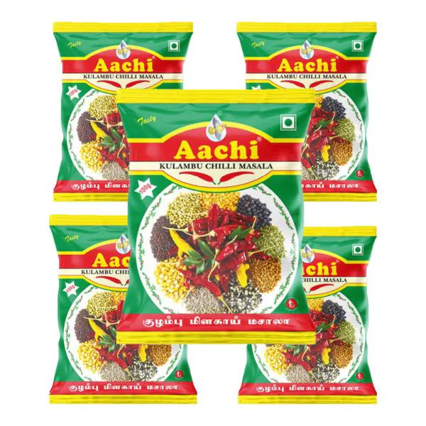 Aachi Kulambu Chilly Masala 500G (100Gx5) - JioMart