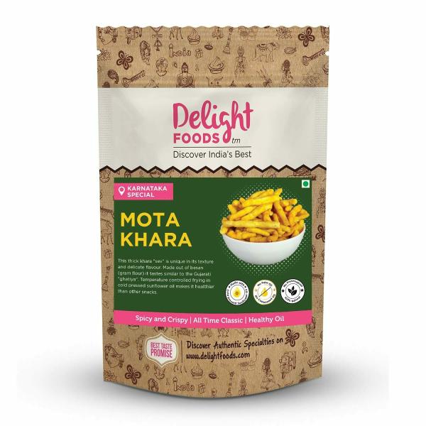 Delight Foods Mota Khara Mixture 200g Fried in Healthy Cold Pressed ...