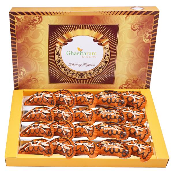 Jaiccha Ghasitaram Holi Sweets-Orange Flavoured Gujiya 800 gms - JioMart