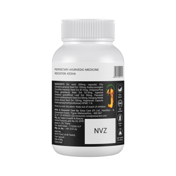 Sesa Ayurvedic Hair Nutrients (DHT Blocker)- 60 Capsules (Plant based ...