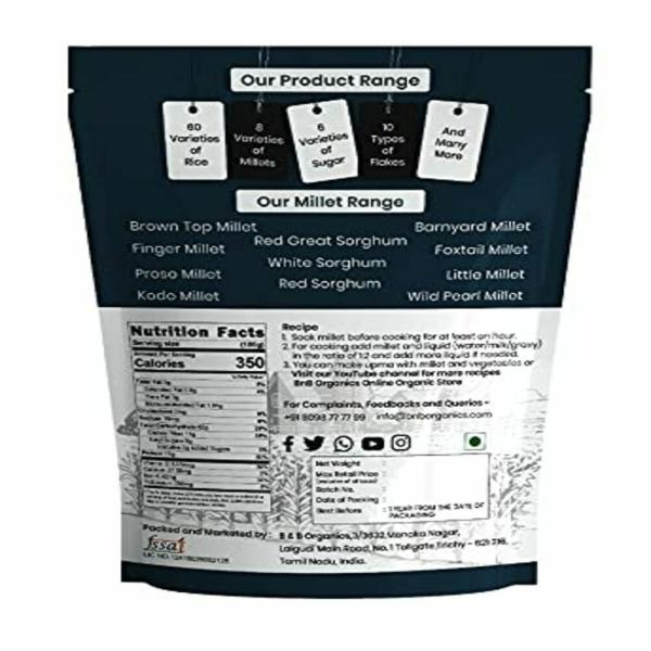B&B Organics Pearl Millet (1000 g) (Whole Grain) (Kambu | Bajra ...