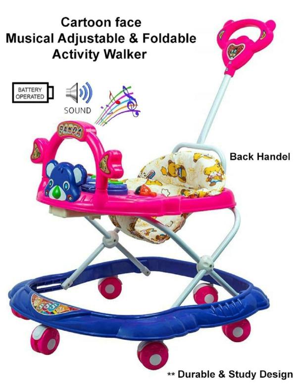 Awesome Play Kids Round Ultra Soft Seat Musical Walker with Adjustable ...