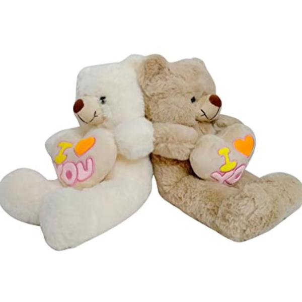 Zyamalox Little Toys White Plastic Teddy Soft Toys With I Luv U Heart ...
