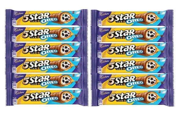 Cadbury 5 Star Oreo Chocolate Bar, Caramel, 41g x 12 Pcs - JioMart