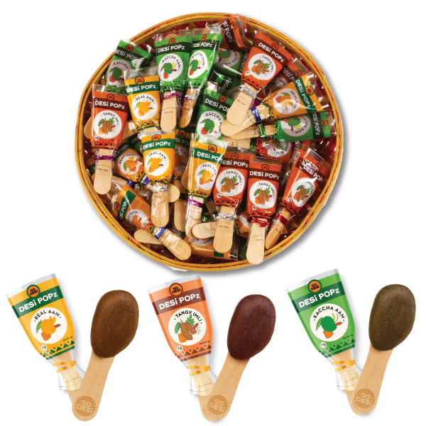 Go Desi Popz Trial Pack, Gifts Basket, Tangy Imli, Real Aam, Kaccha Aam ...