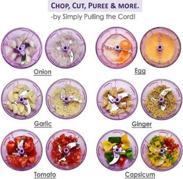 galleyway Women's 1st Choice (Quality Improved) Purple Handy Chopper 5 Blade With Whisker( 900 ...