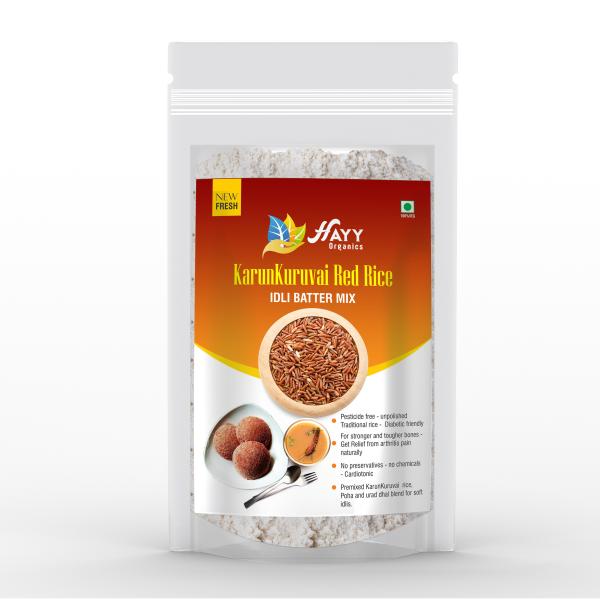 HayyFoods KarunKuruvai Red Rice Idli Batter Ready mix Diabetic Friendly ...