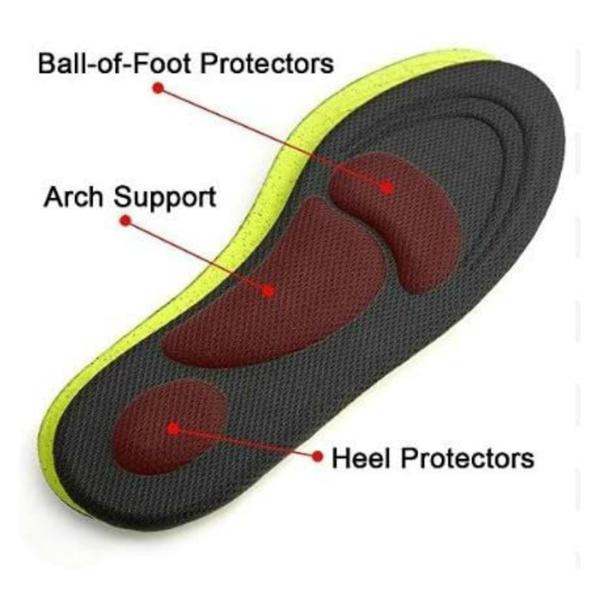 Comfortinglives Black Comfort Thin Lightweight Cushioning Orthotic Shoe ...