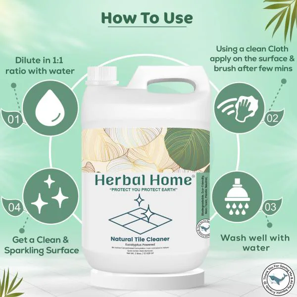 Herbal Home Natural Tile Cleaner 500ml | Ceramic & Tile Cleaner ...