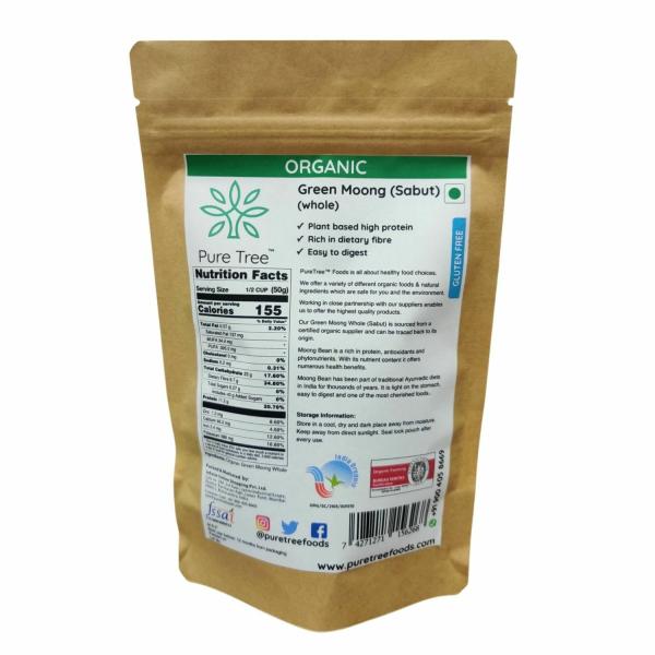 Pure Tree Greem Gram Whole with skin (Sabut Moong) 450g - JioMart