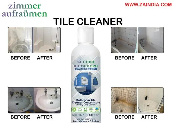 Tile Cleaner Liquid (1.5 Liters)- Heavy Grade-Acid Based For Bathroom ...