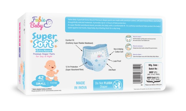 Fabie Baby 4xMini 50ml +Diaper S2+ Diaper Cream +Soap - JioMart