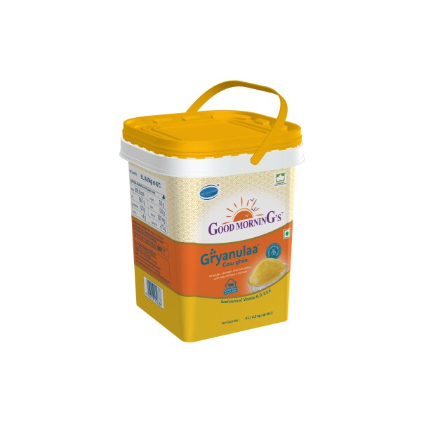 GOOD MORNING'S Gryanulaa Cow Ghee - 5 Liter Bucket, Danedaar Ghee ...