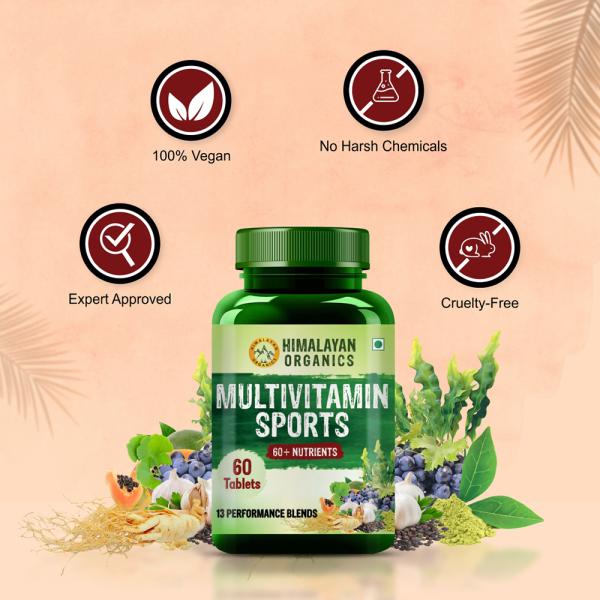 Himalayan Organics Multivitamin Sports 60+ Vital Nutrients & Probiotics ...