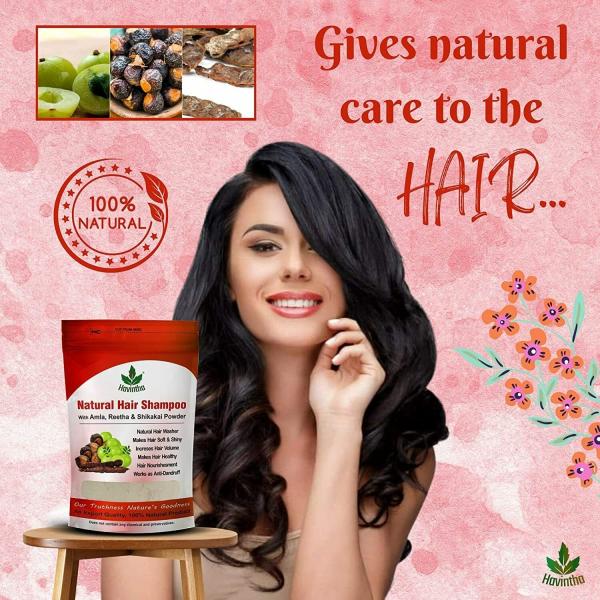 Havintha Natural Hair Shampoo with Amla, Reetha and Shikakai Powder ...