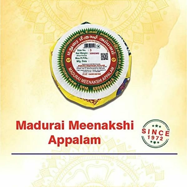 100gm Madurai Meenakshi Appalam No. 5 (3.5" Round) Pack of 5 - JioMart
