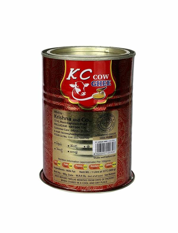 KC Cow Desi Ghee 1 Litre Clarified Butter Danedar Ghee 100% Pure Lab ...